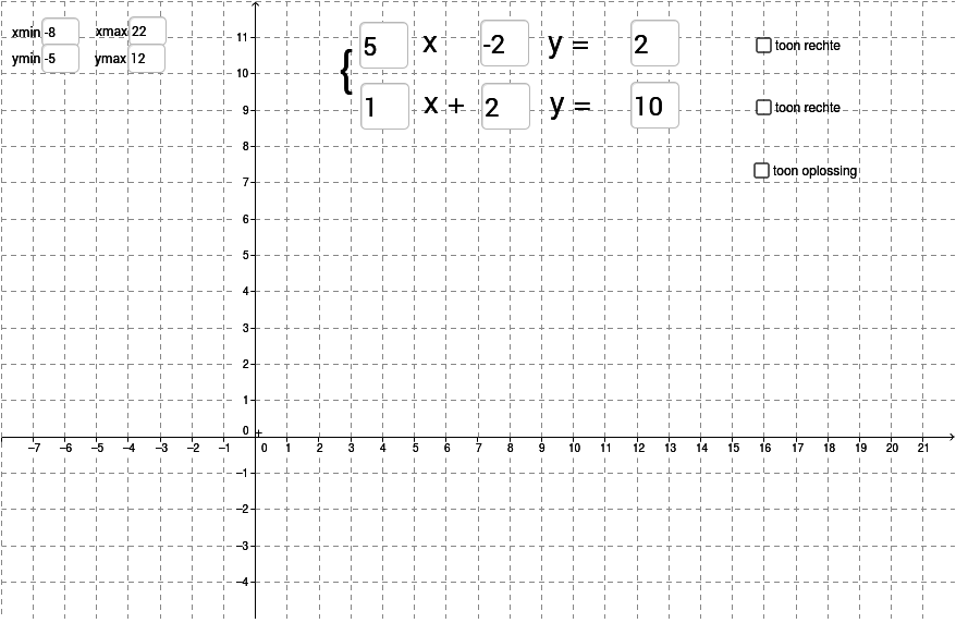 Matrix Wiskunde 3/4 Stelsels van vergelijkingen 4 & 5 uur - GeoGebraBook